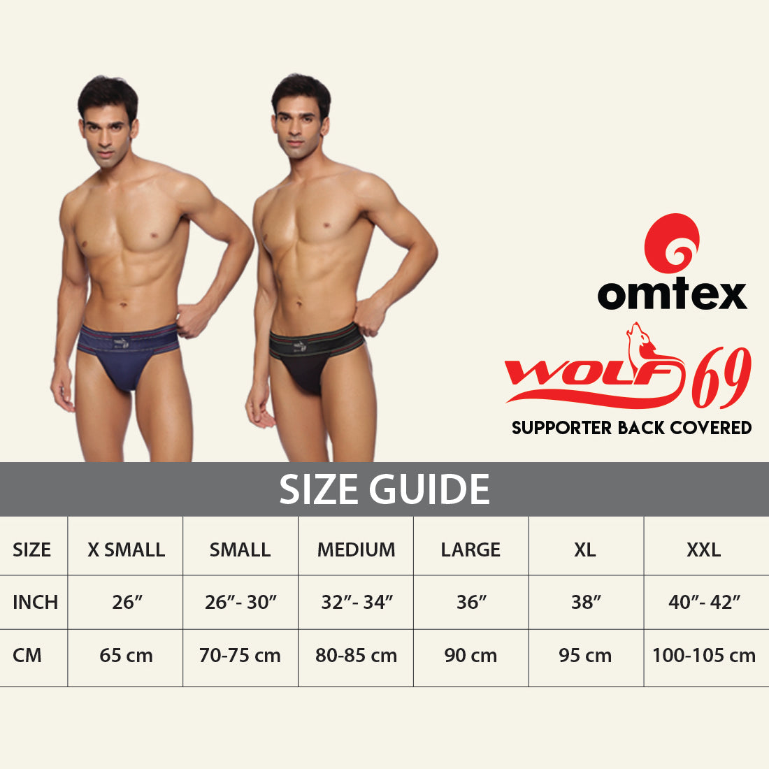 Wolf69 Back Covered Supporter Black P2 – Omtex Sports